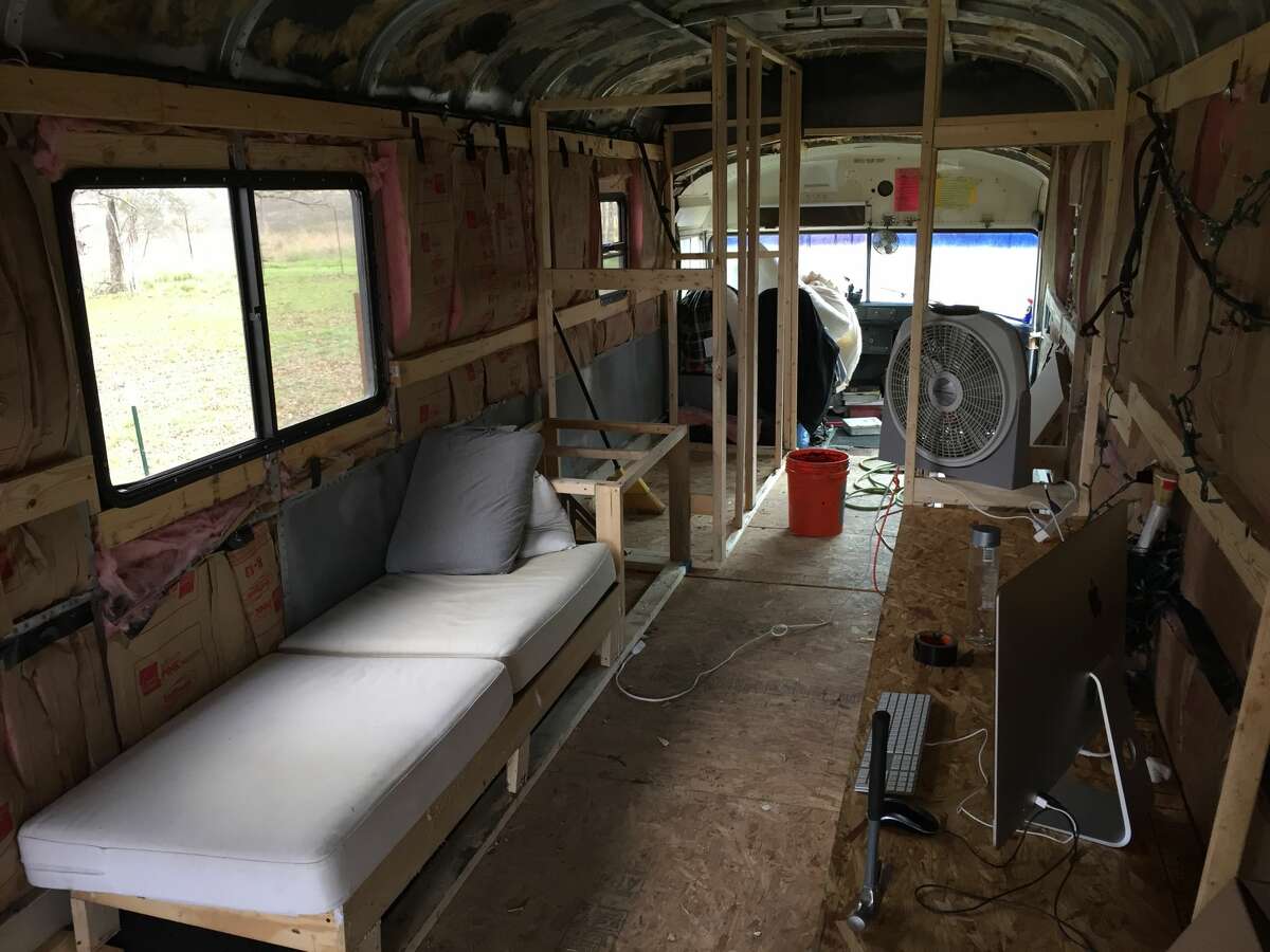 Austin guy spends $15K to make a tiny home out of a school bus