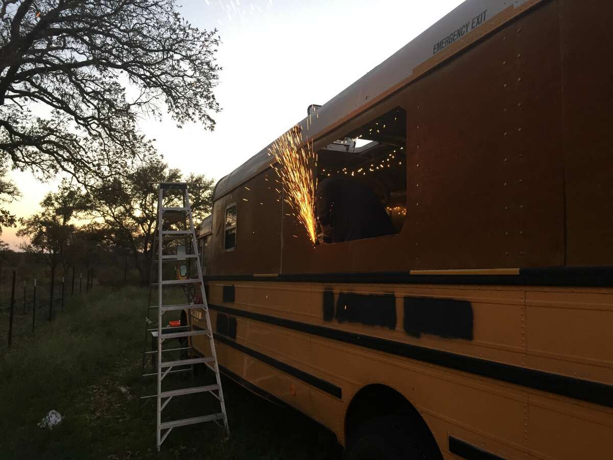 Austin guy spends $15K to make a tiny home out of a school bus