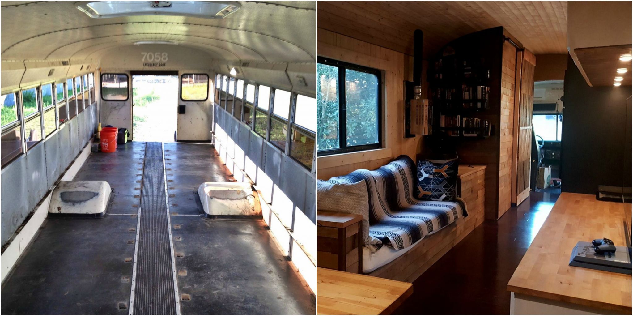 Austin guy spends $15K to make a tiny home out of a school bus