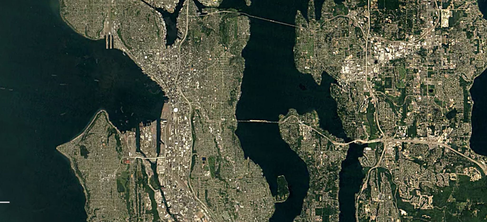 Watch from space as Seattle changes over decades