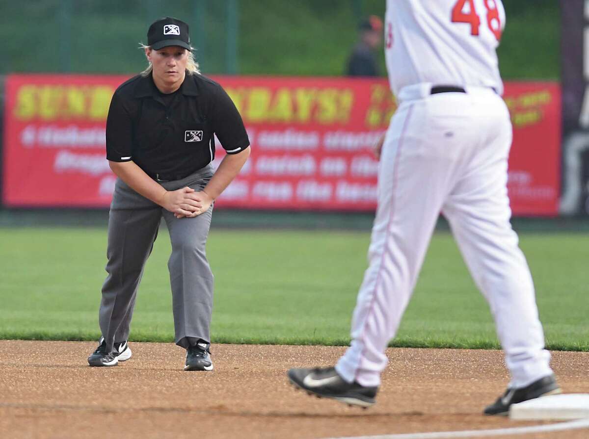 For female umpire, 'one pitch at a time' up pro baseball ladder