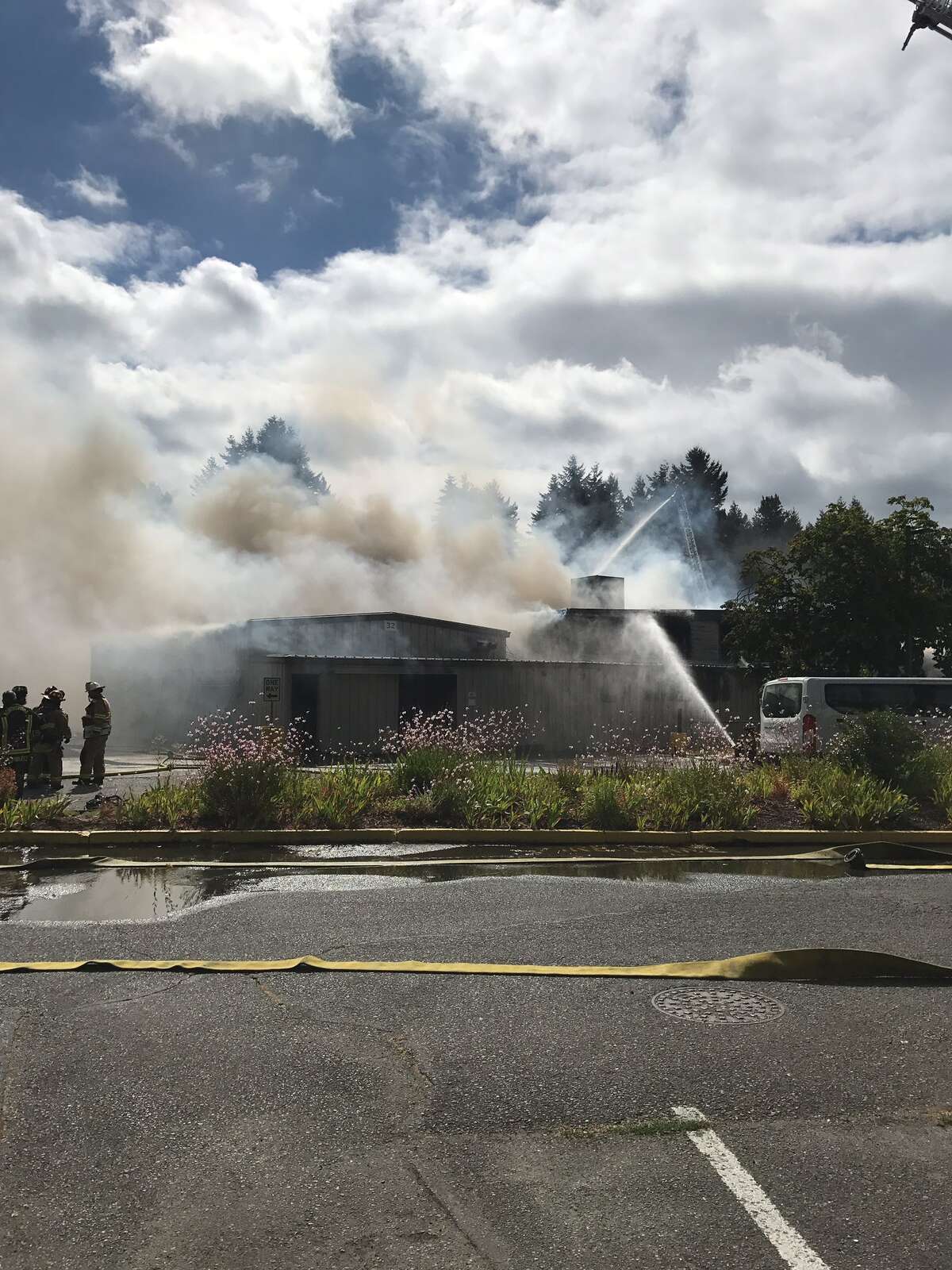 Shoreline blaze draws 7 fire departments