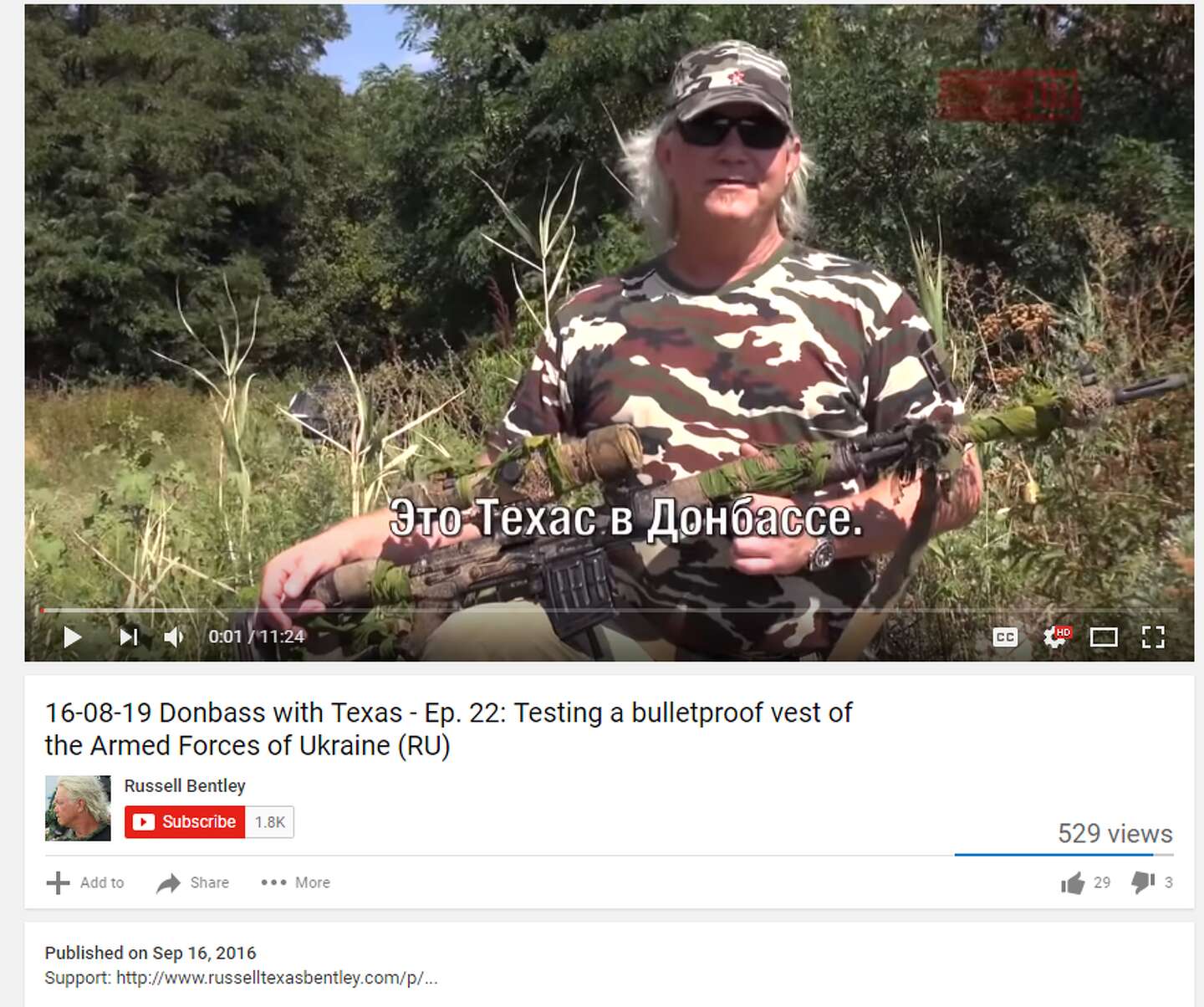 Texas man is crowdfunding his fight for Russia in Ukraine