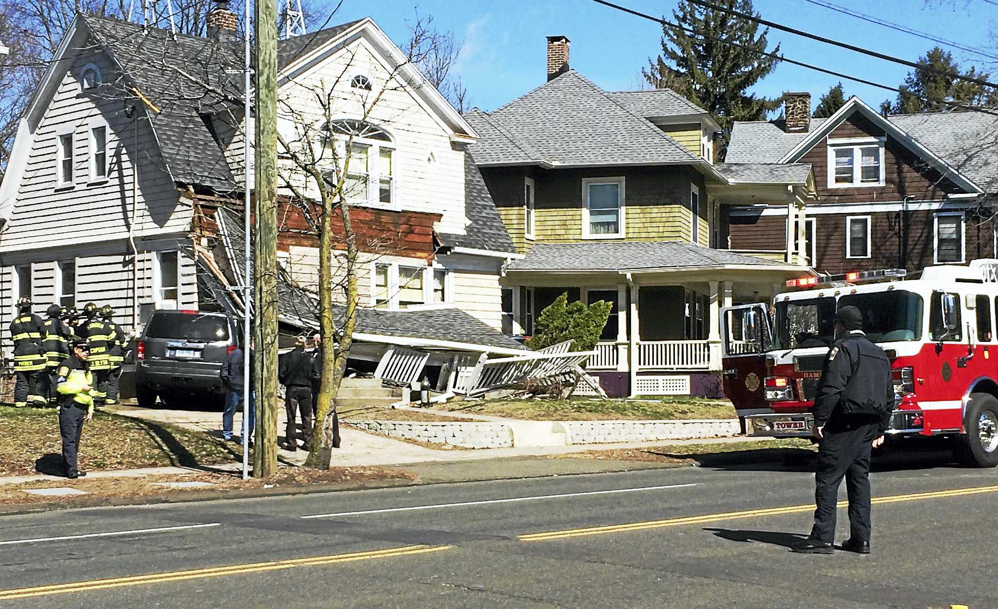 SUV crashes into home on Whitney Avenue in Hamden