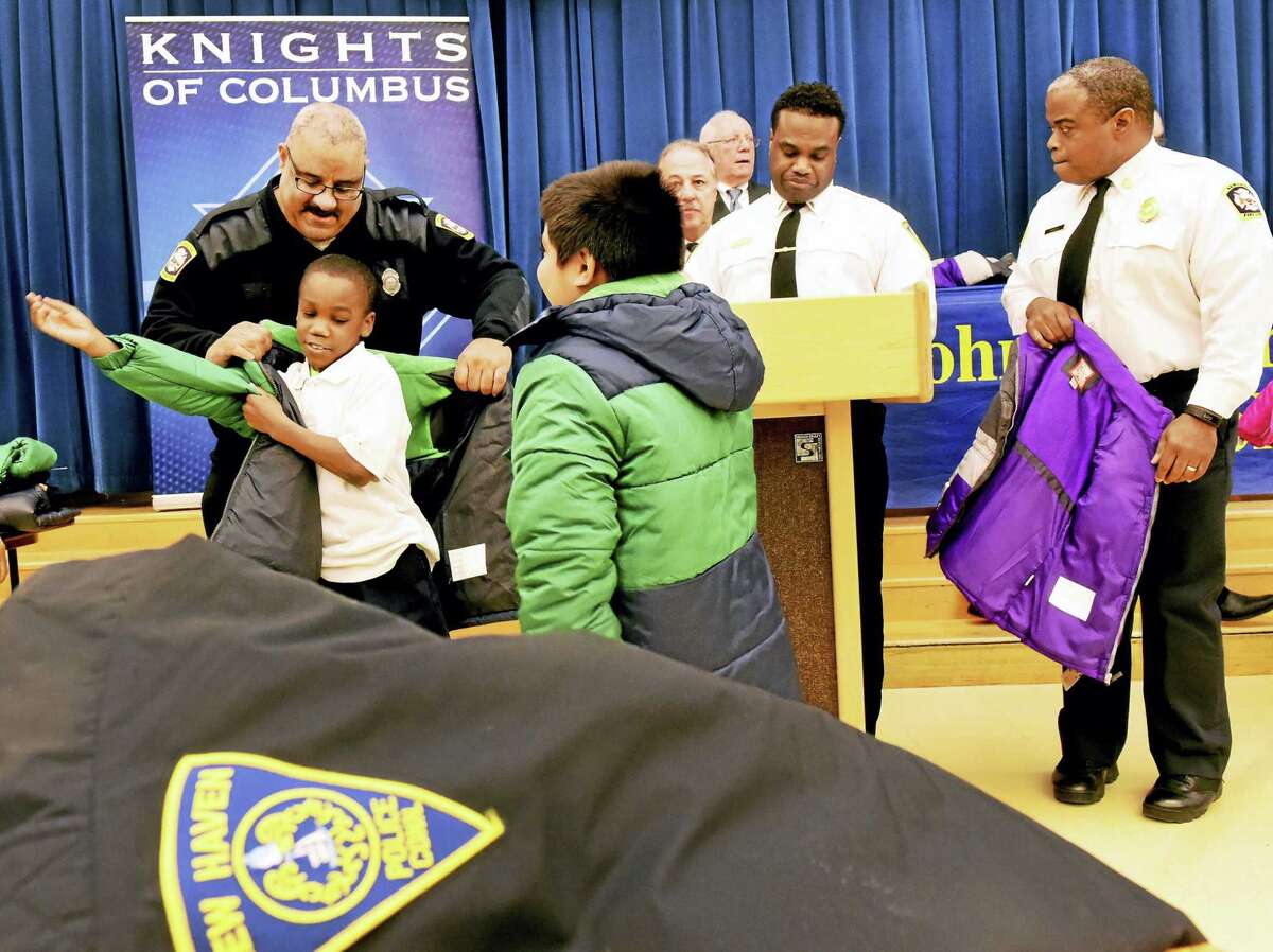 New Haven Fire Department joins police, Knights of Columbus in coat ...