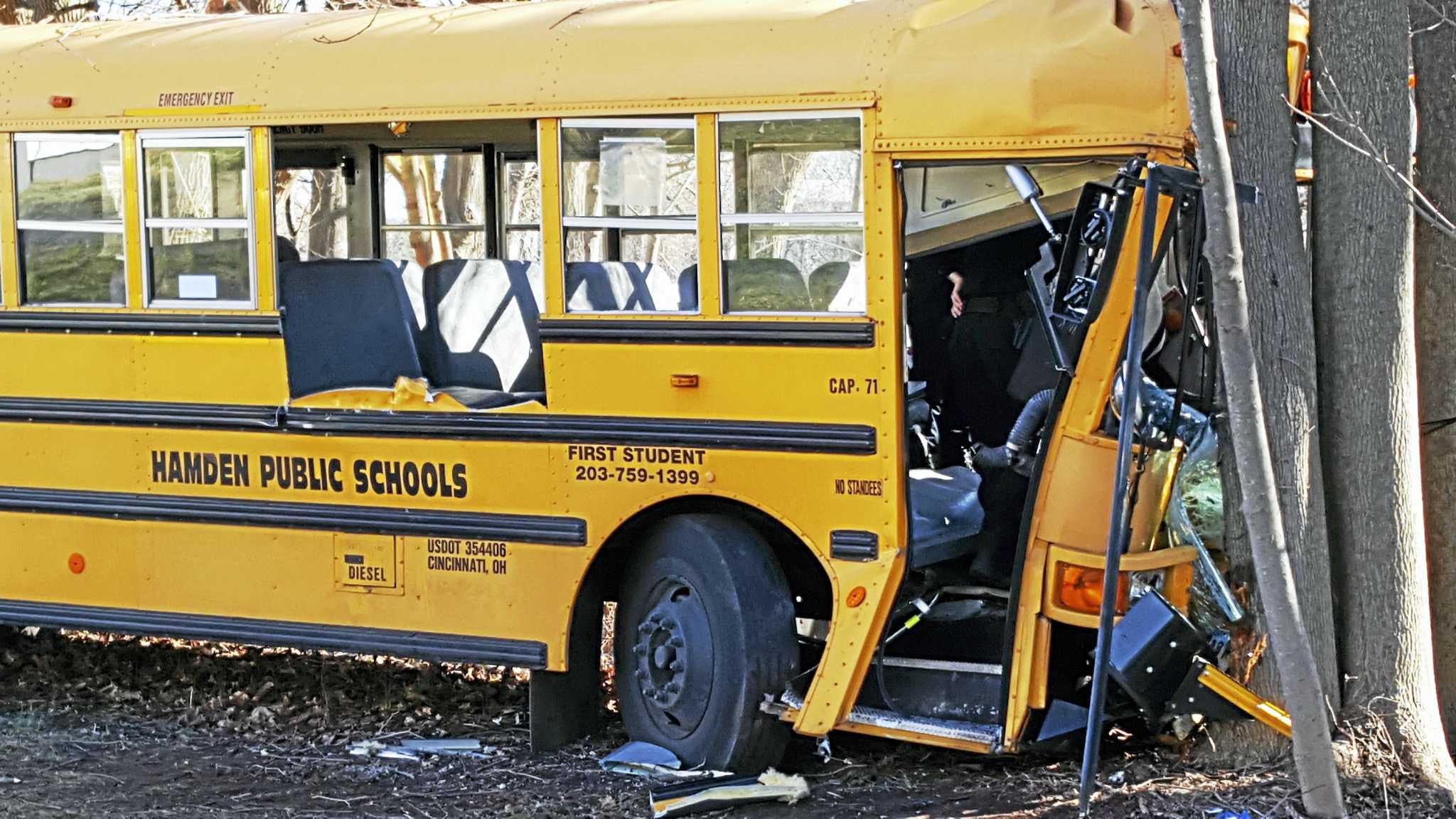 School bus driver critically injured in Hamden crash