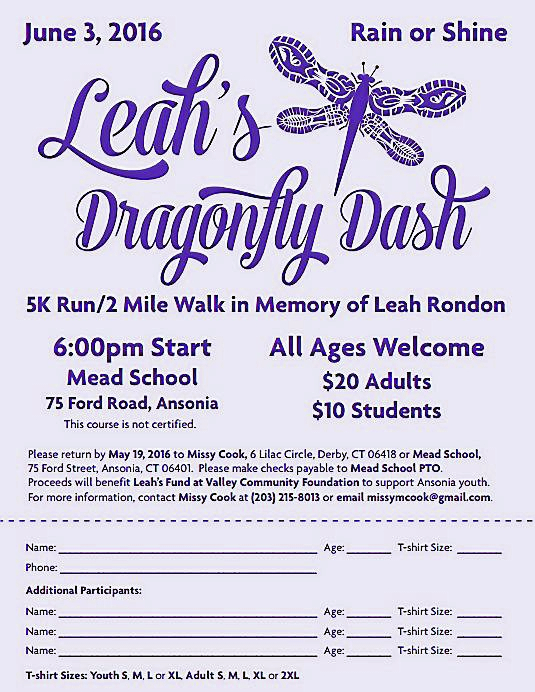 ‘Dragonfly Dash’ 5K run, 2-mile walk to honor Ansonia girl, 6, killed ...