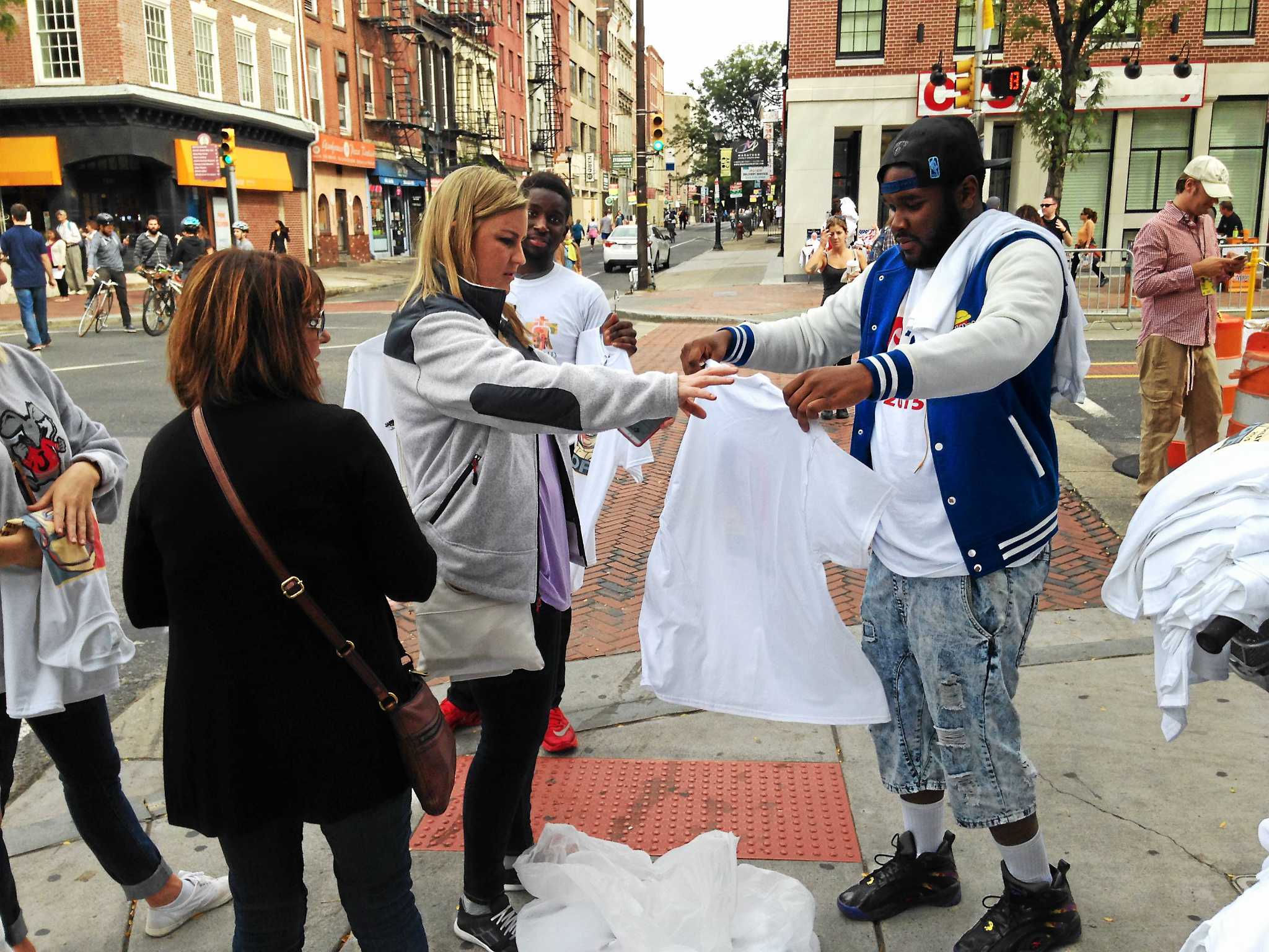 Street merchants offer pope merch aplenty in Philadelphia