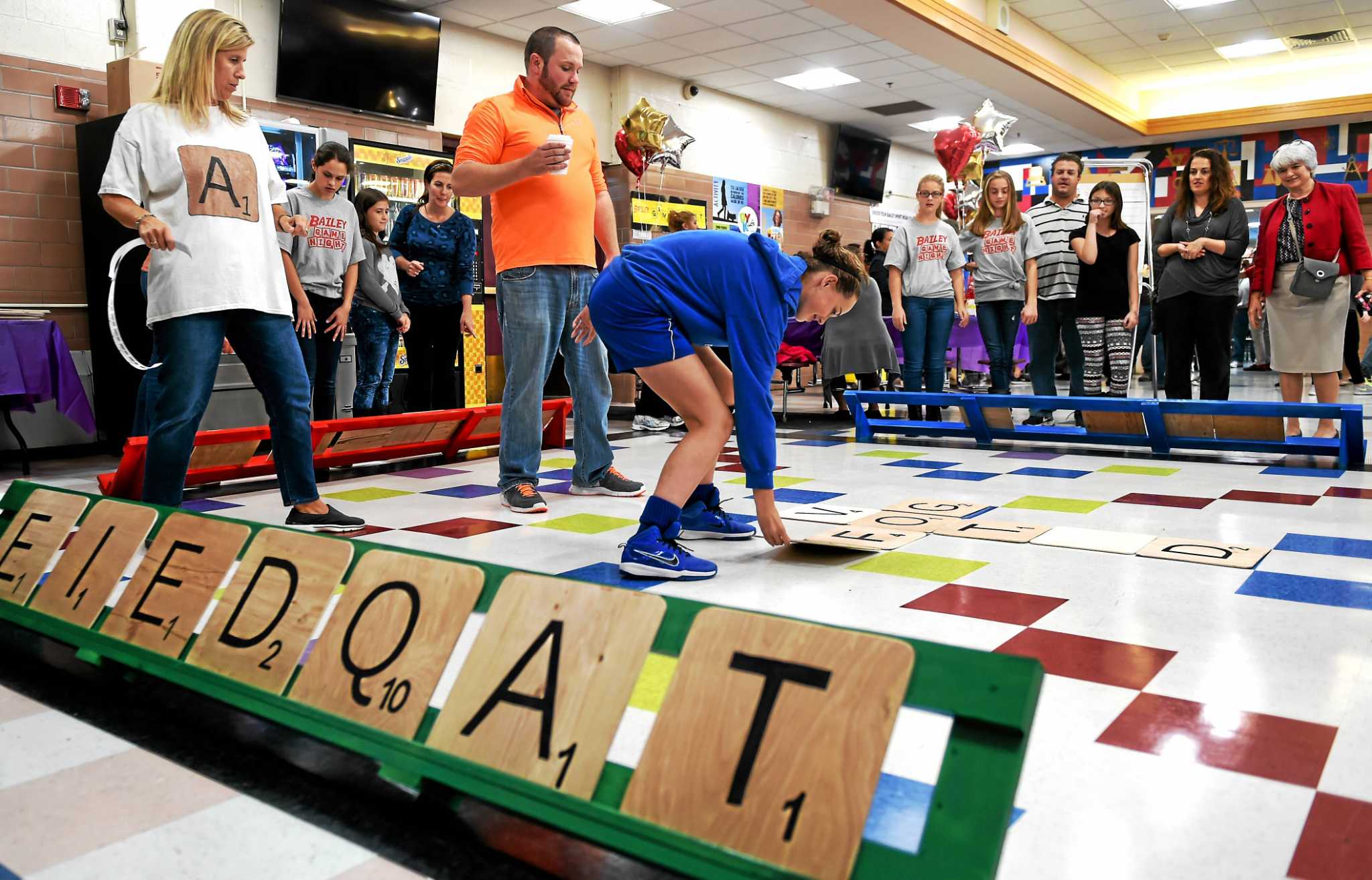 West Haven school’s giant Scrabble board a team learning effort