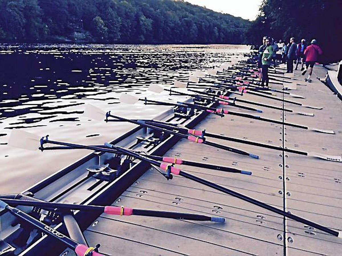 World’s largest sculling boat on a two-day stop in New Haven