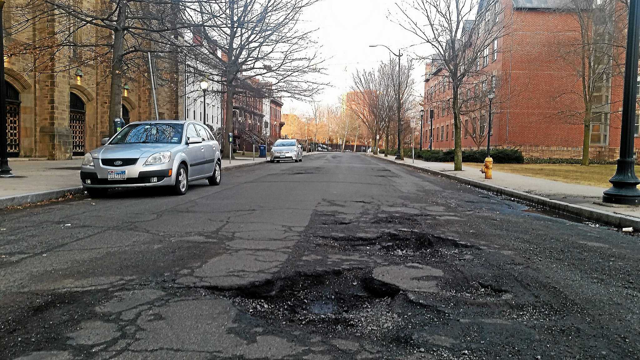Across Connecticut, drivers dodging ‘worst pothole season ever’
