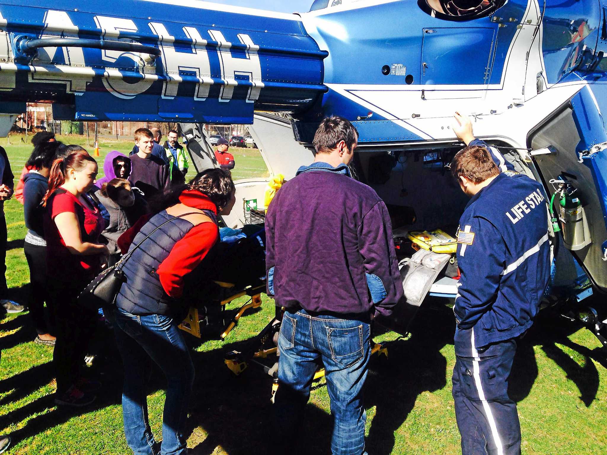Life Star helicopter lands in New Haven for training