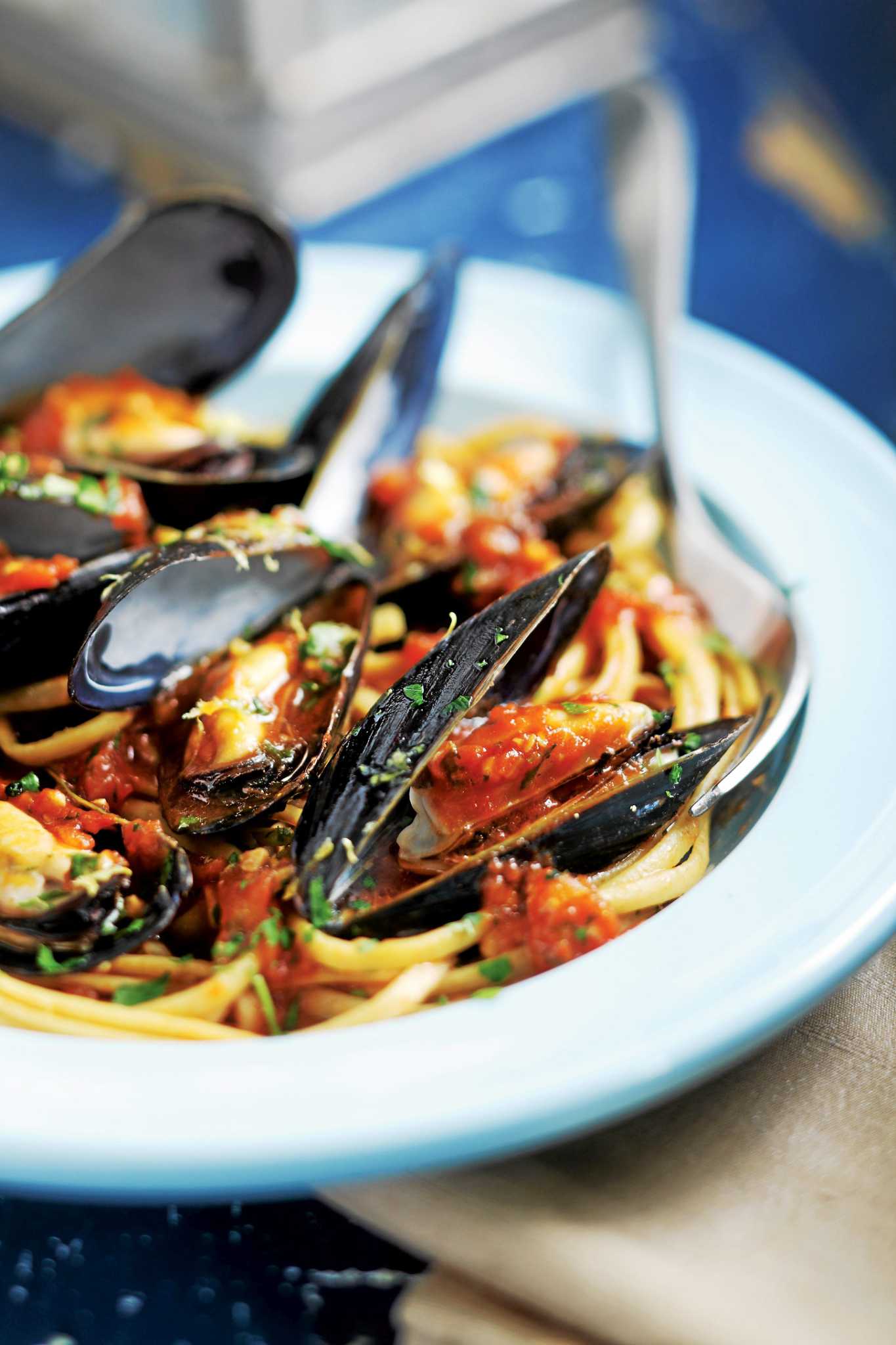 Help yourself to a bowl of Italian Mussels and Pasta