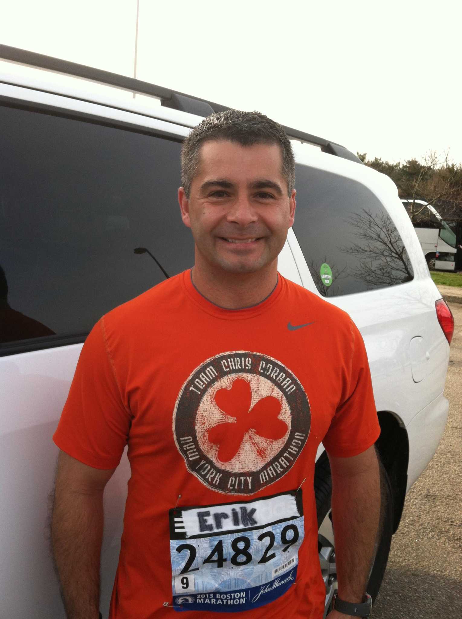 A scene of chaos on a day of celebration for Clinton marathoner