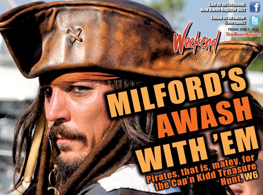 Pirates chart course for Cap'n Kidd Treasure Hunt in Milford