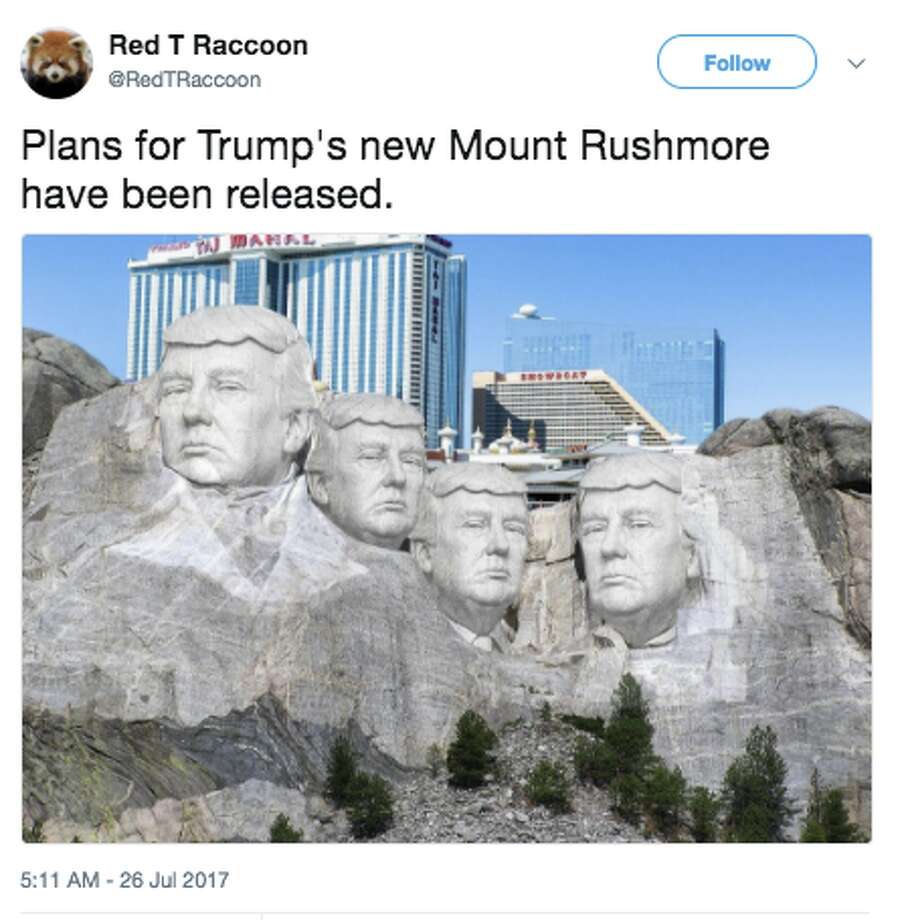 Twitter responds to Donald Trump's joke about being added to Mount ...