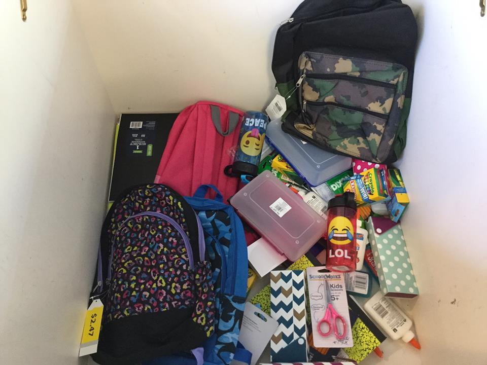 State troopers collecting school supplies