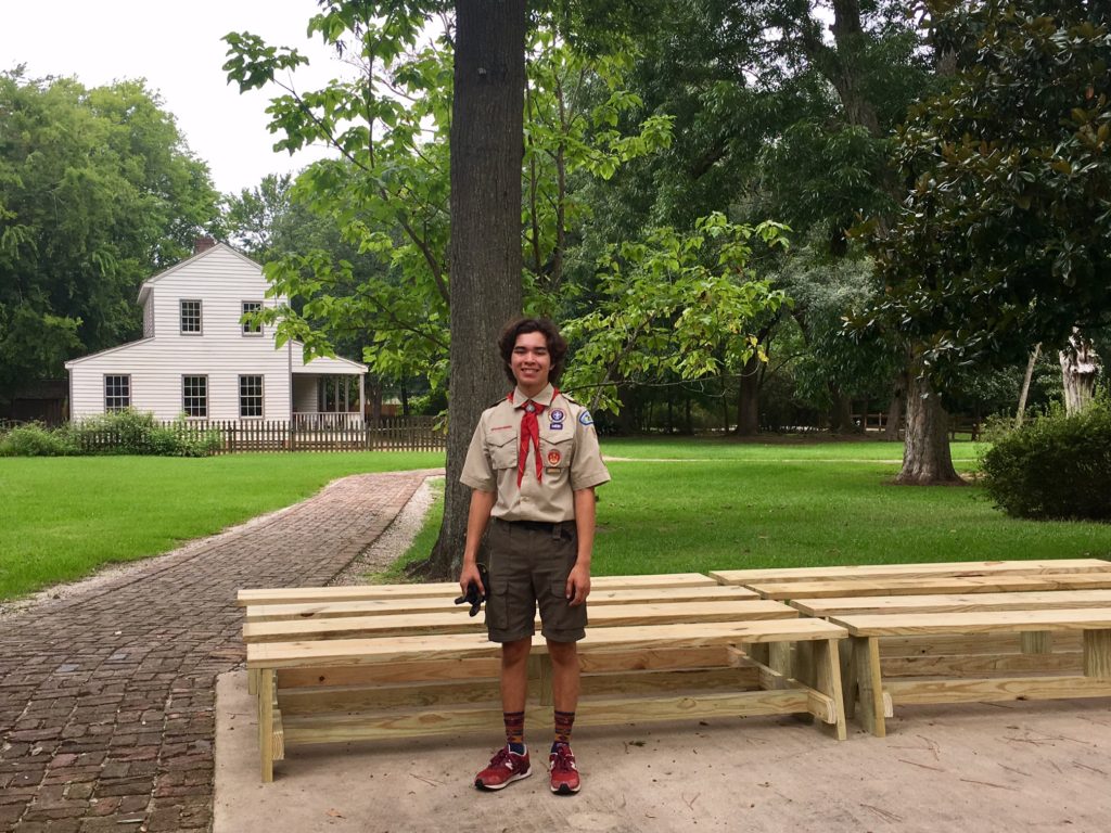 Beaumont museum gets new benches from Eagle Scout project
