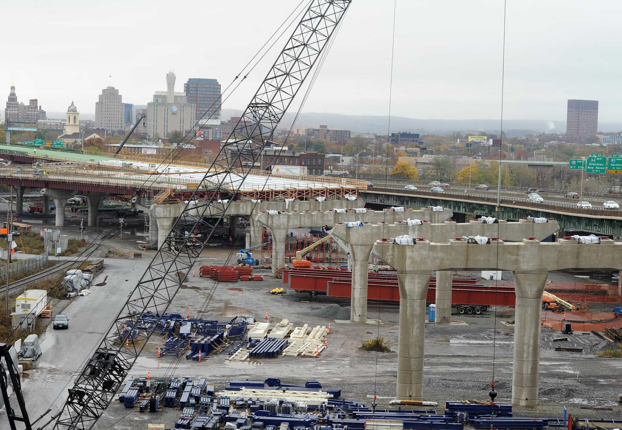 Old Q bridge coming down little by little in New Haven to make way for ...