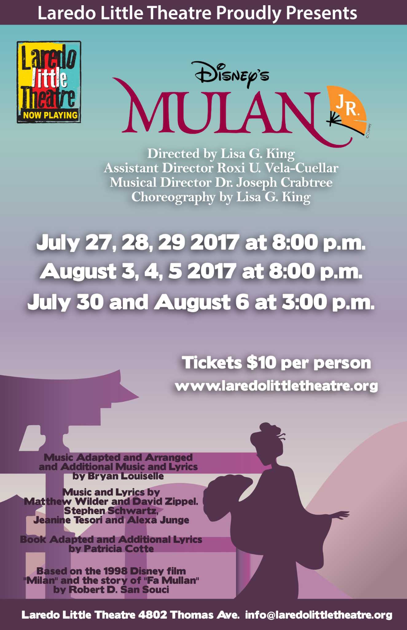 ‘Mulan Jr.’ de Disney llega a Laredo Little Theatre