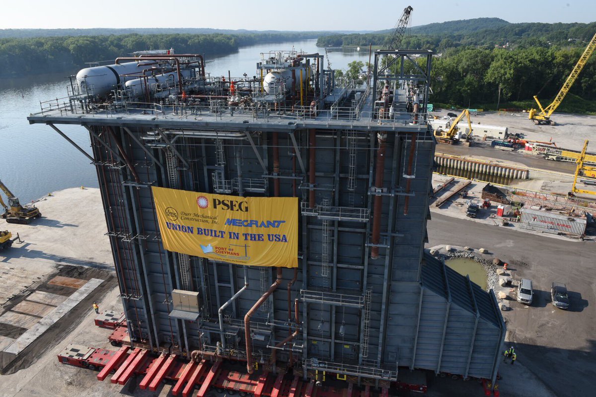 Massive, $195 million generator floating out of Port of Coeymans