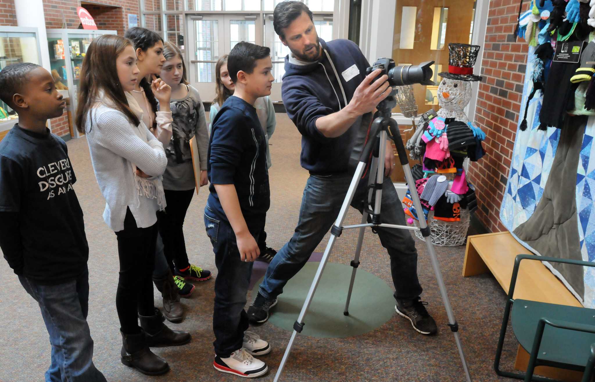 PHOTOS: L.A. Filmmaker John Adams at Wintergreen School, Hamden