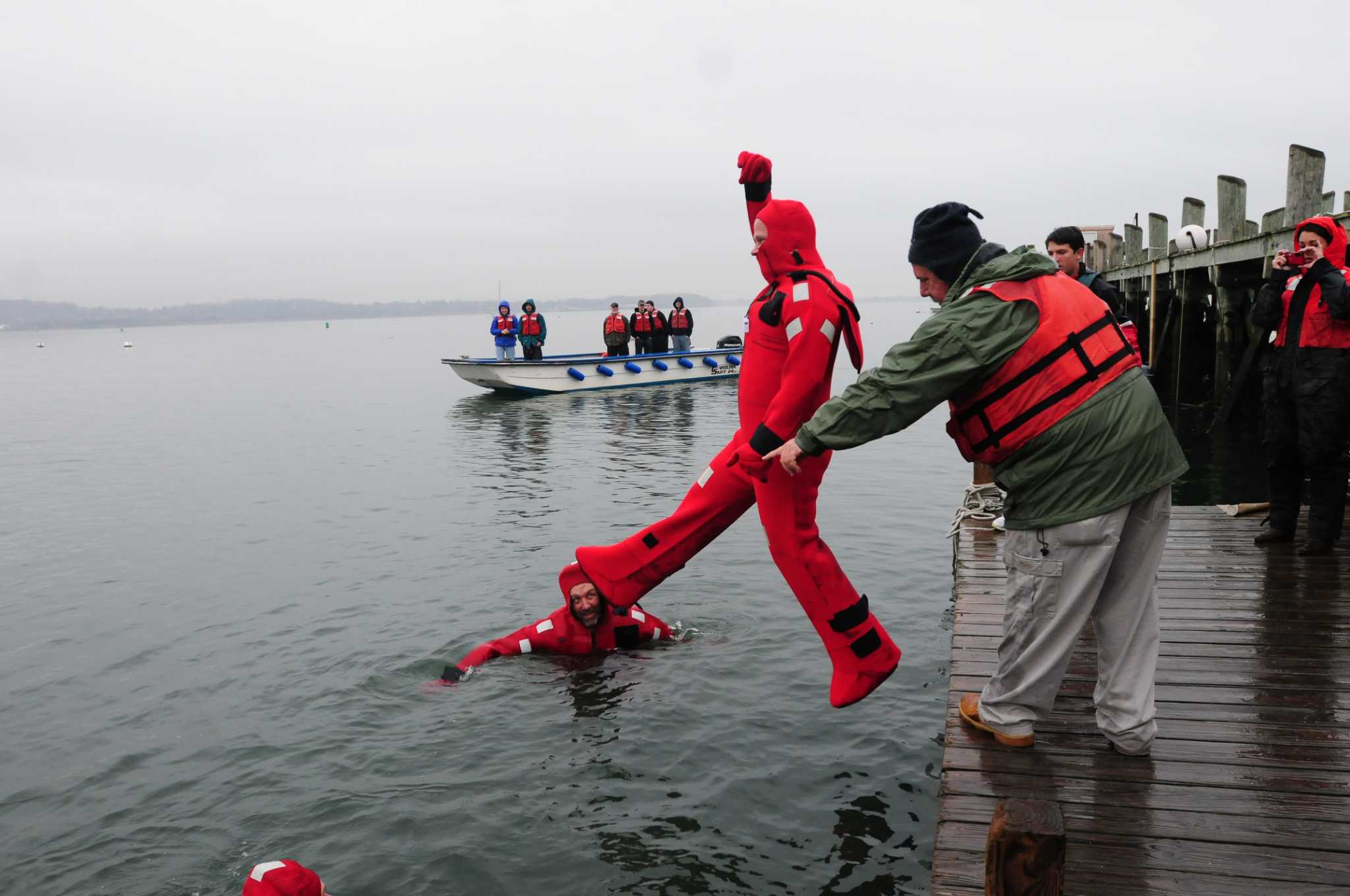 PHOTOS: Cold Water Survival Skills at Sound School in New Haven