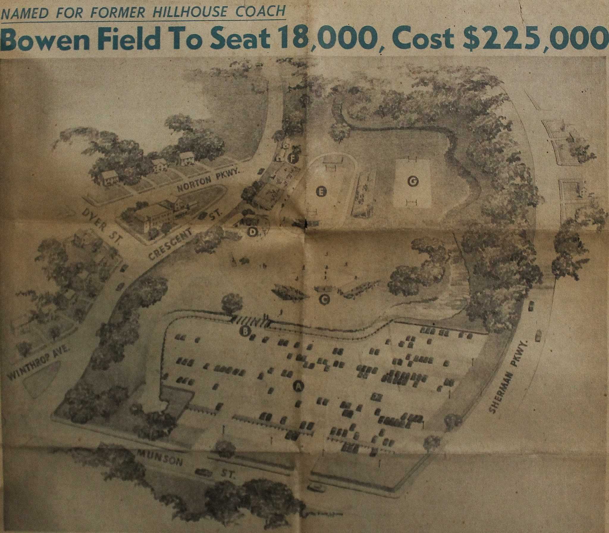 Historical photos of New Haven's Bowen Field