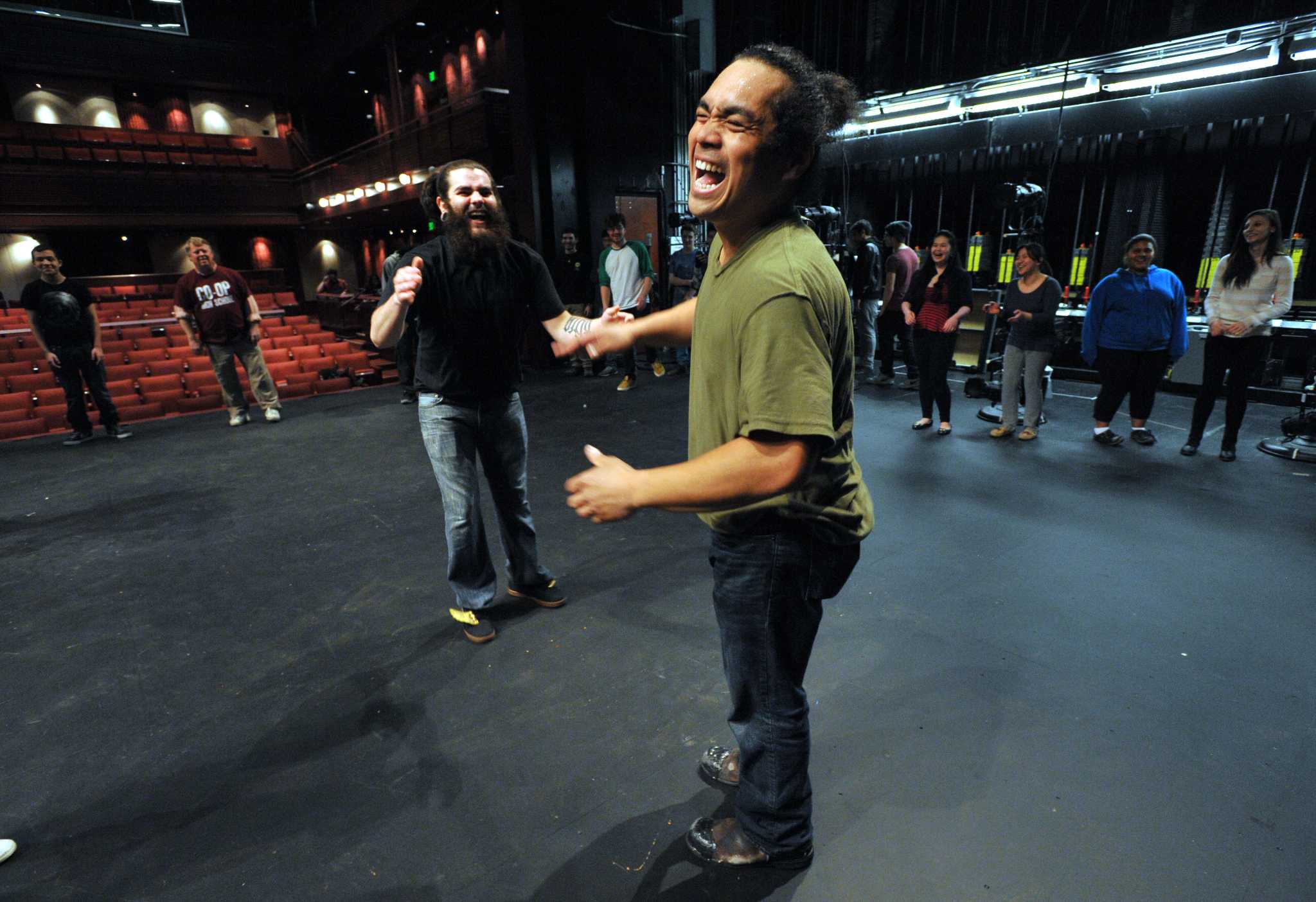 Photos of STOMP Cast Members Holding Master Class at Co-Op High, New Haven