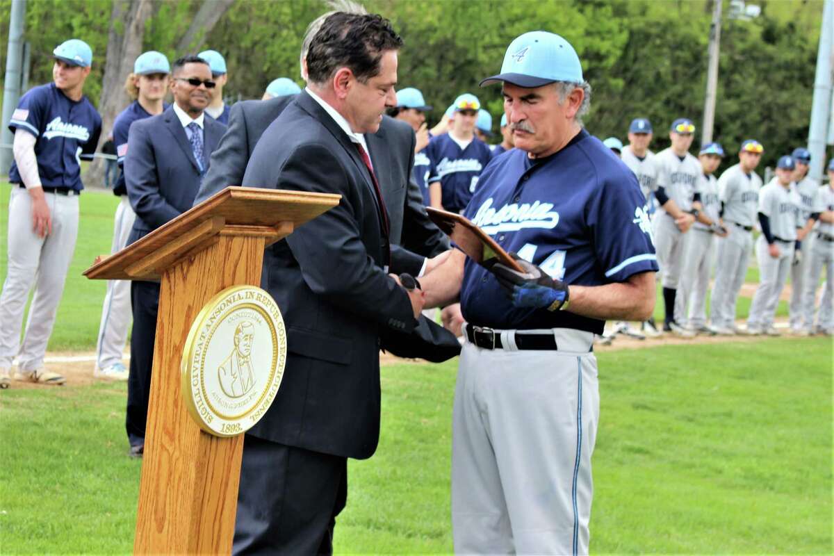 PHOTOS: Ansonia baseball coach Mike Vacca honored for 500th career win