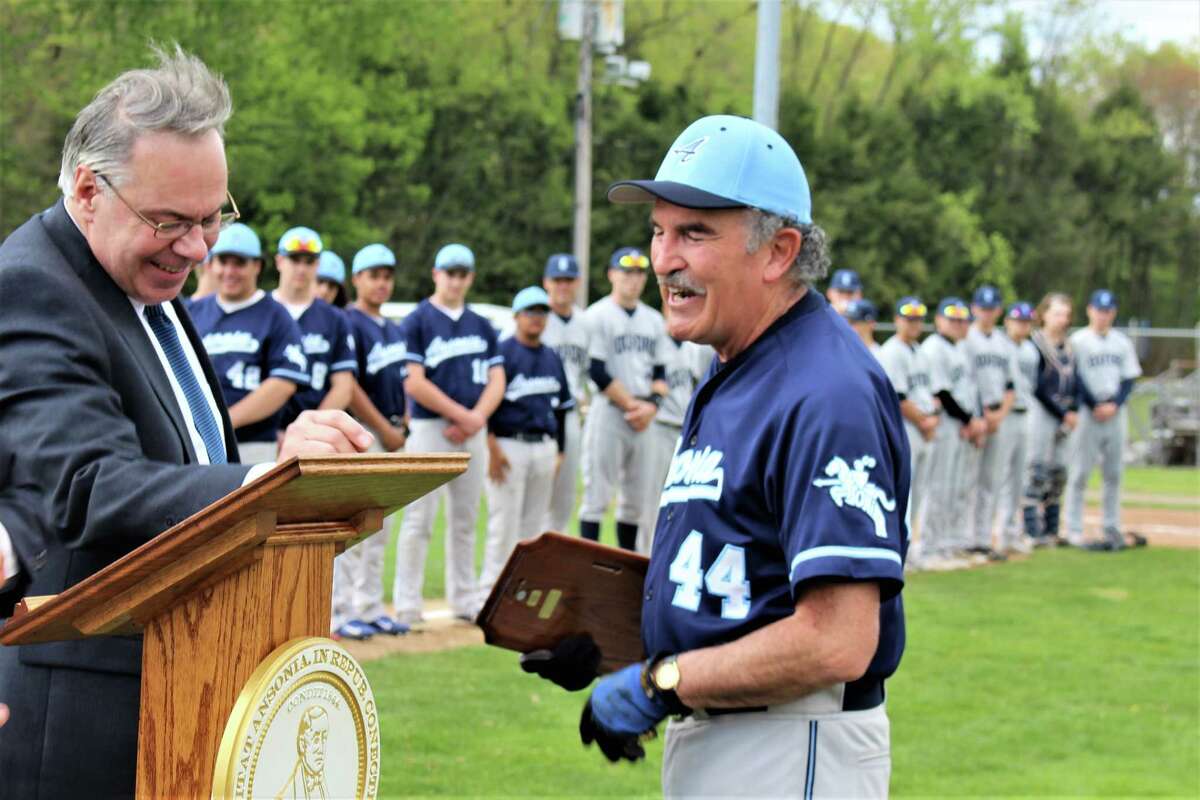 PHOTOS: Ansonia baseball coach Mike Vacca honored for 500th career win