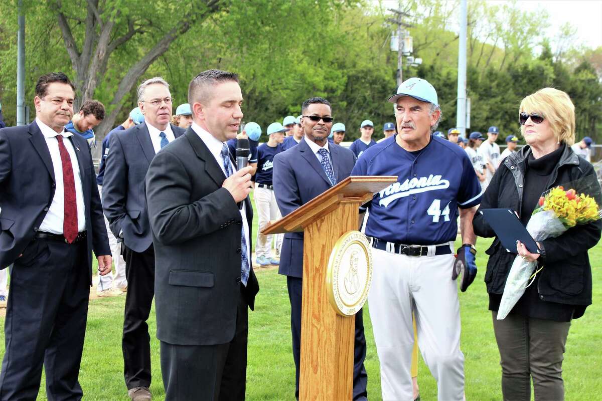PHOTOS: Ansonia baseball coach Mike Vacca honored for 500th career win