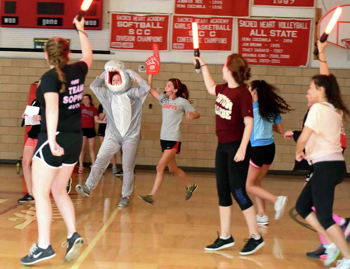 PHOTOS: The New Shark Mascot at Sacred Heart Academy