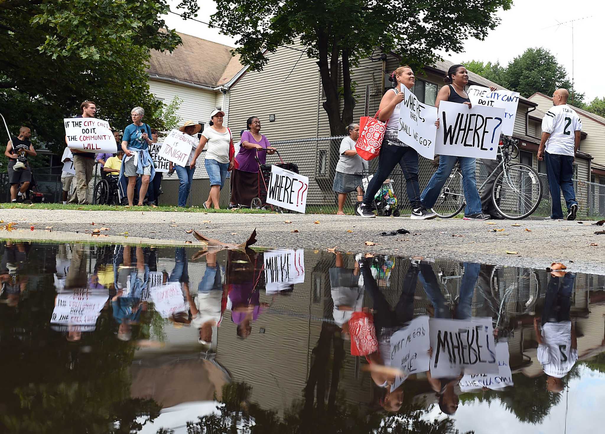 Photos of New Haven Homeless erect 'tent city'