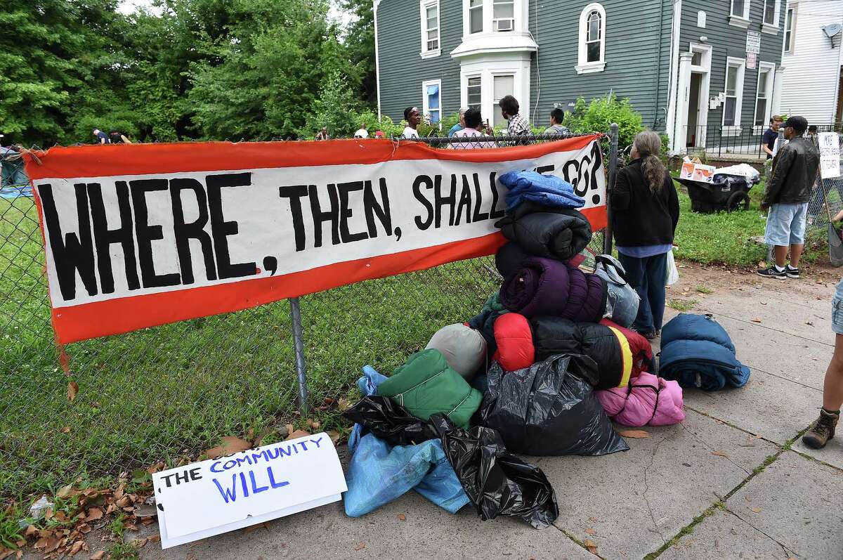 New Haven tent city for homeless meets opposition from neighbors