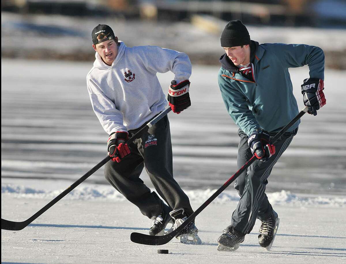 PHOTOS: Wolfpack Juniors hit the ice on Lake Beseck in Middlefield