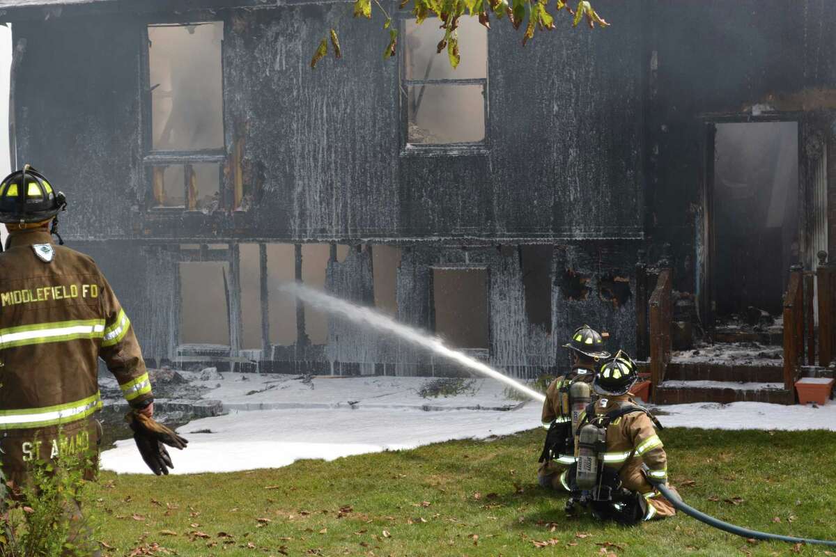Fire crews knock down two-alarm blaze in Middlefield