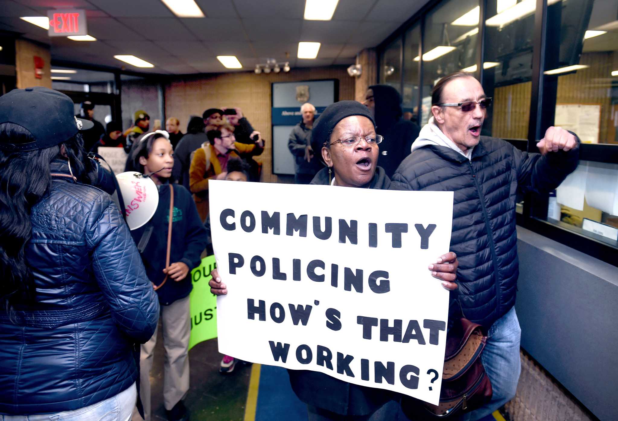 Photos of Protest at New Haven Police Department