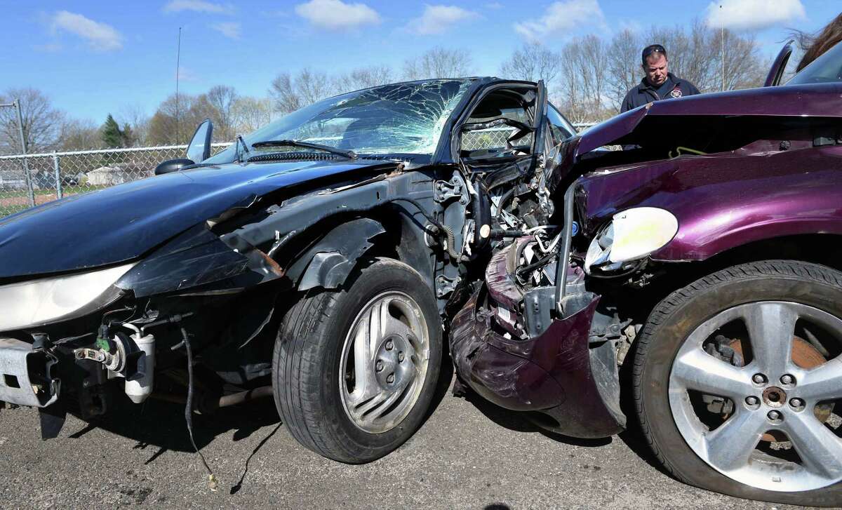 Photos of Mock Drunken Driving Crash at Lyman Hall High School