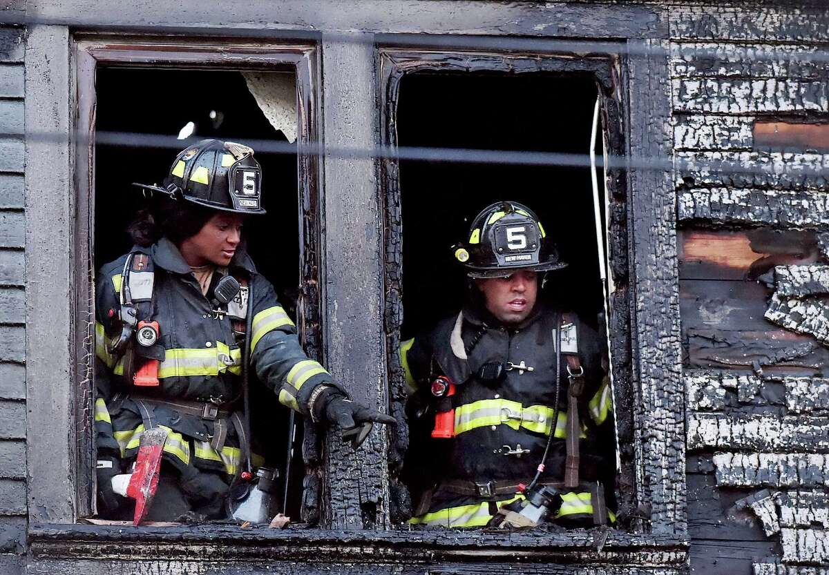 PHOTOS: NHFD knocks down fire at 6 Rowe Street in New Haven