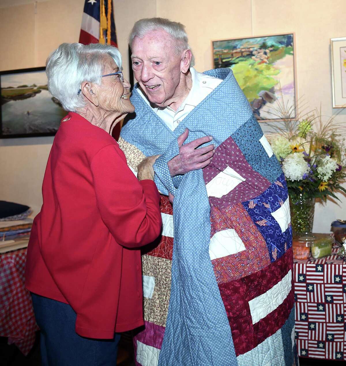 Photos of Quilts of Valor Ceremony for Veterans