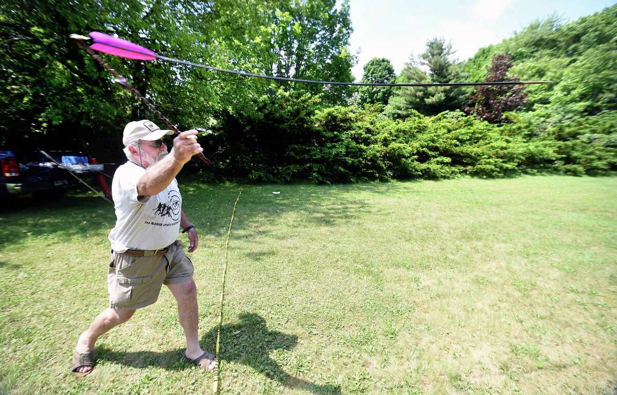 Photos of Atlatl Maker Gary Nolf of Westbrook