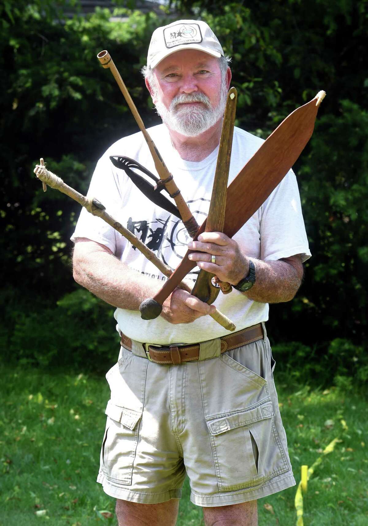 Photos of Atlatl Maker Gary Nolf of Westbrook