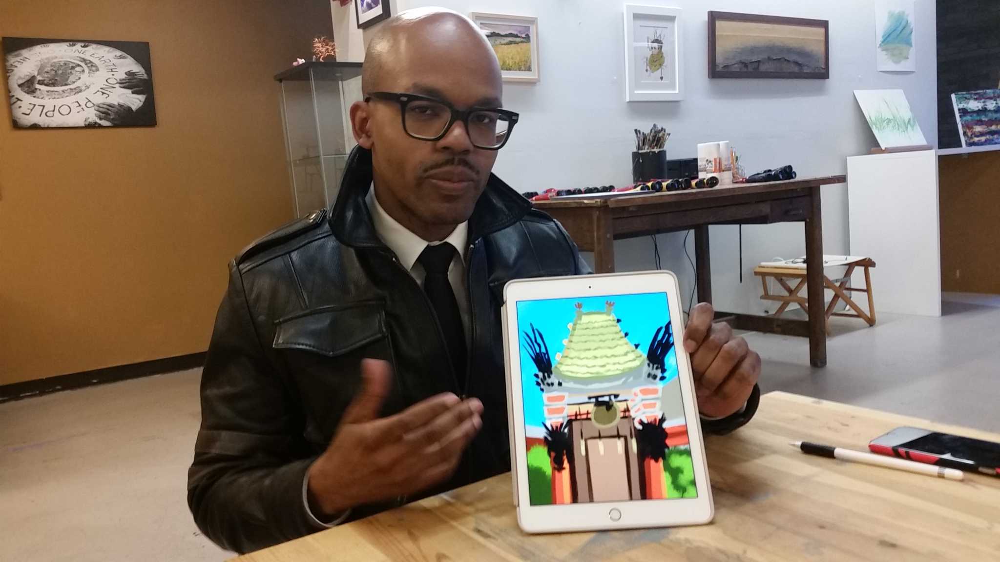 Photos of The Process featuring Raheem "Ra" Nelson, an iPad artist