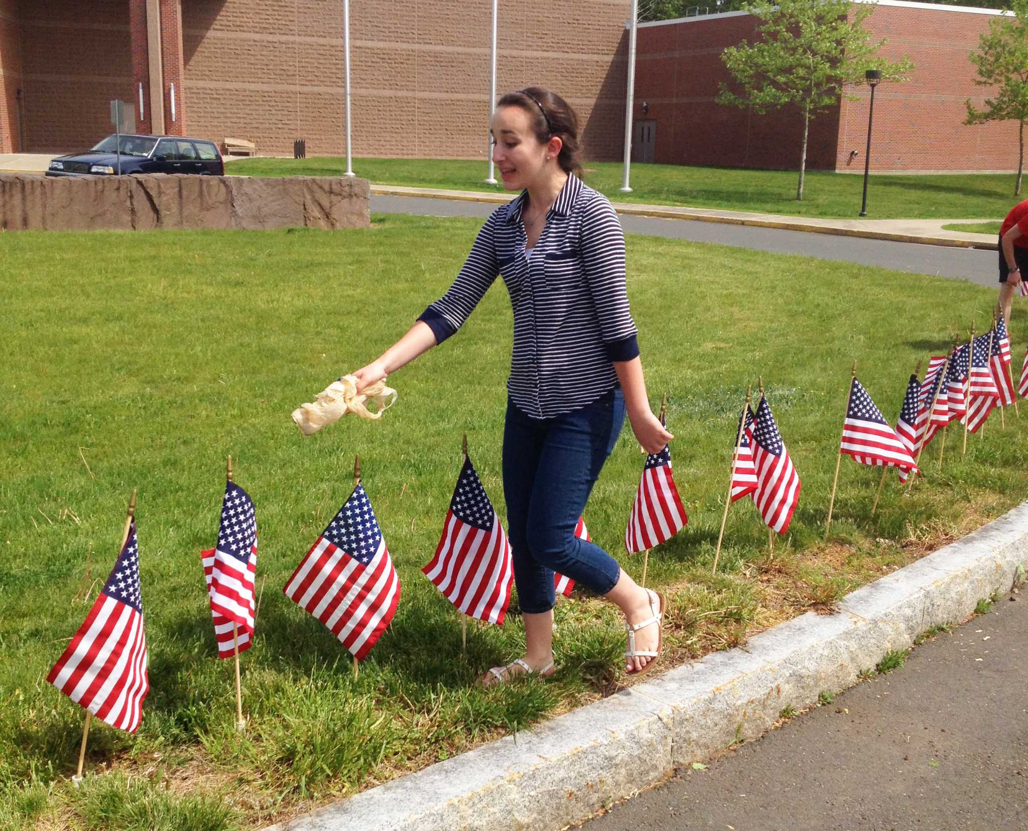 Photos: Portland Key Club members help Legionnaires place flags