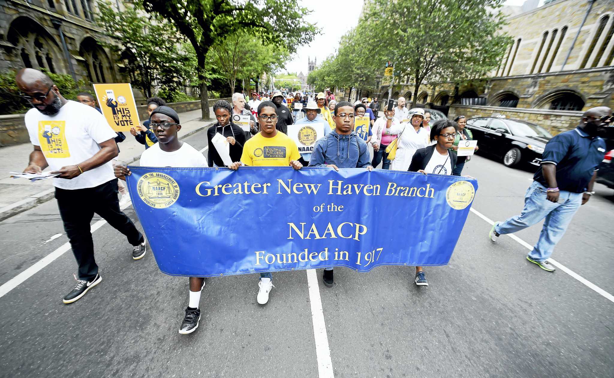 Greater New Haven NAACP holds silent protest, vocal rally at city Green
