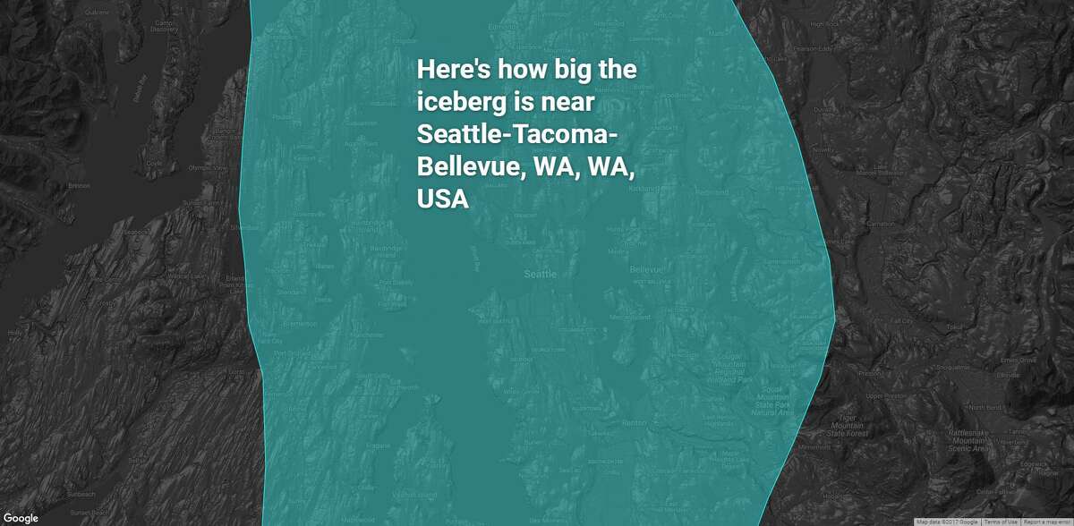 Google Map shows just how big that iceberg from Larsen C really is