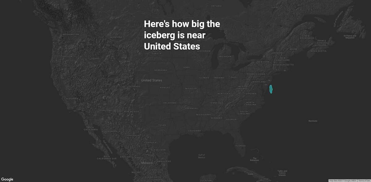 Google Map shows just how big that iceberg from Larsen C really is