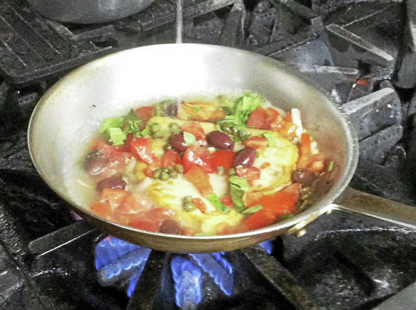 Cafe Allegre recipes for Mediterranean-style swordfish, Tuscan bean soup