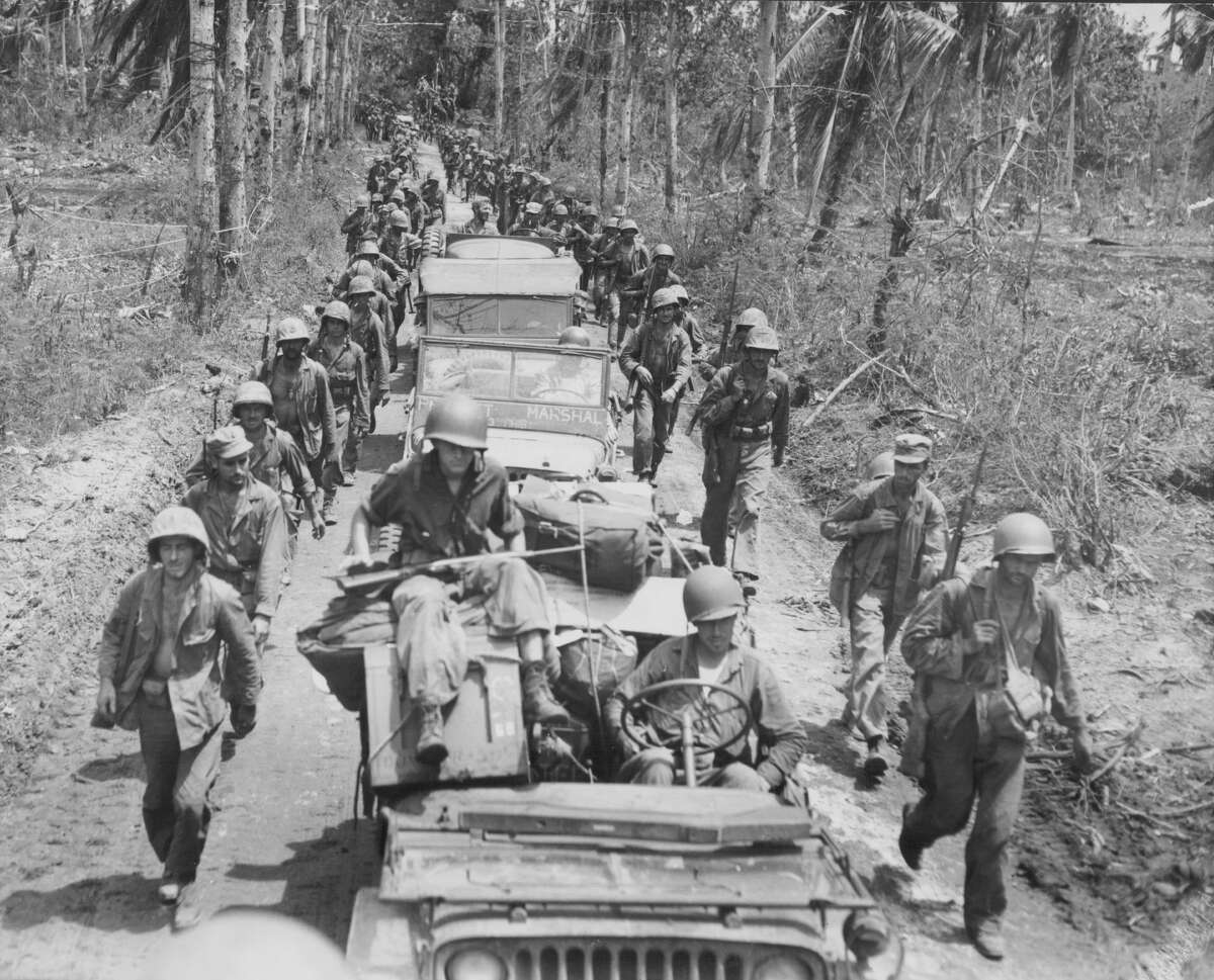 Historic WWII photos show gritty U.S. Marine struggle over Guam